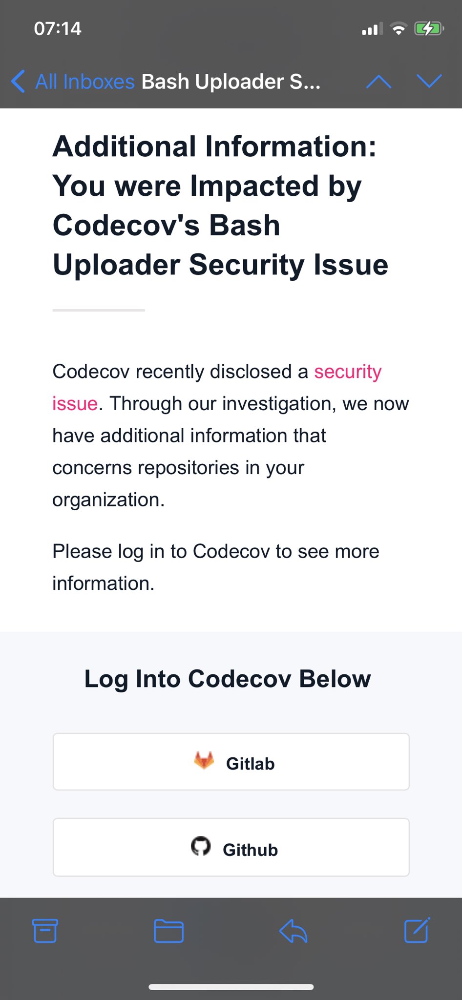 Codecov starts notifying customers affected by supply-chain attack